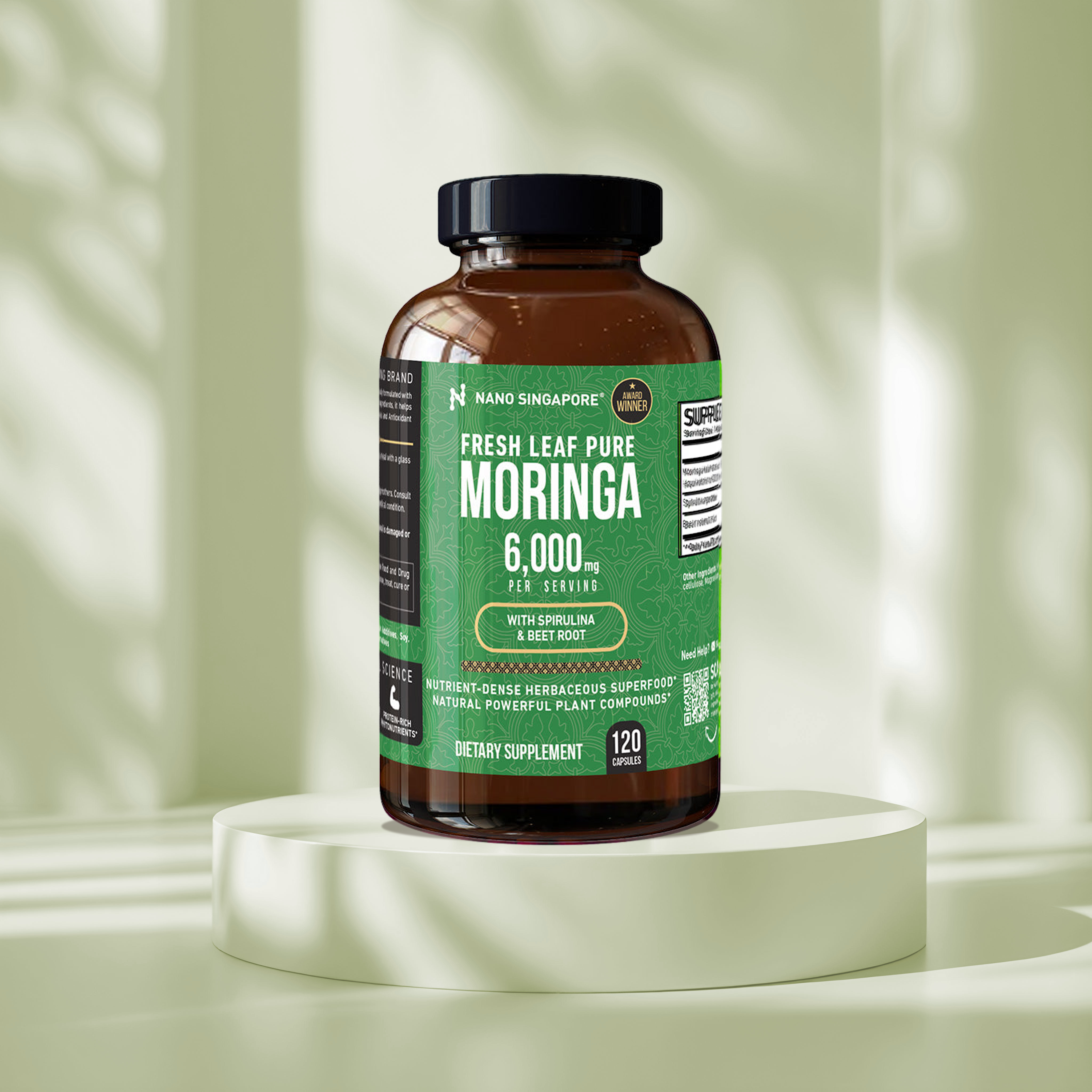 Fresh Leaf Pure Moringa 6,000mg - 120ct – Nano Singapore