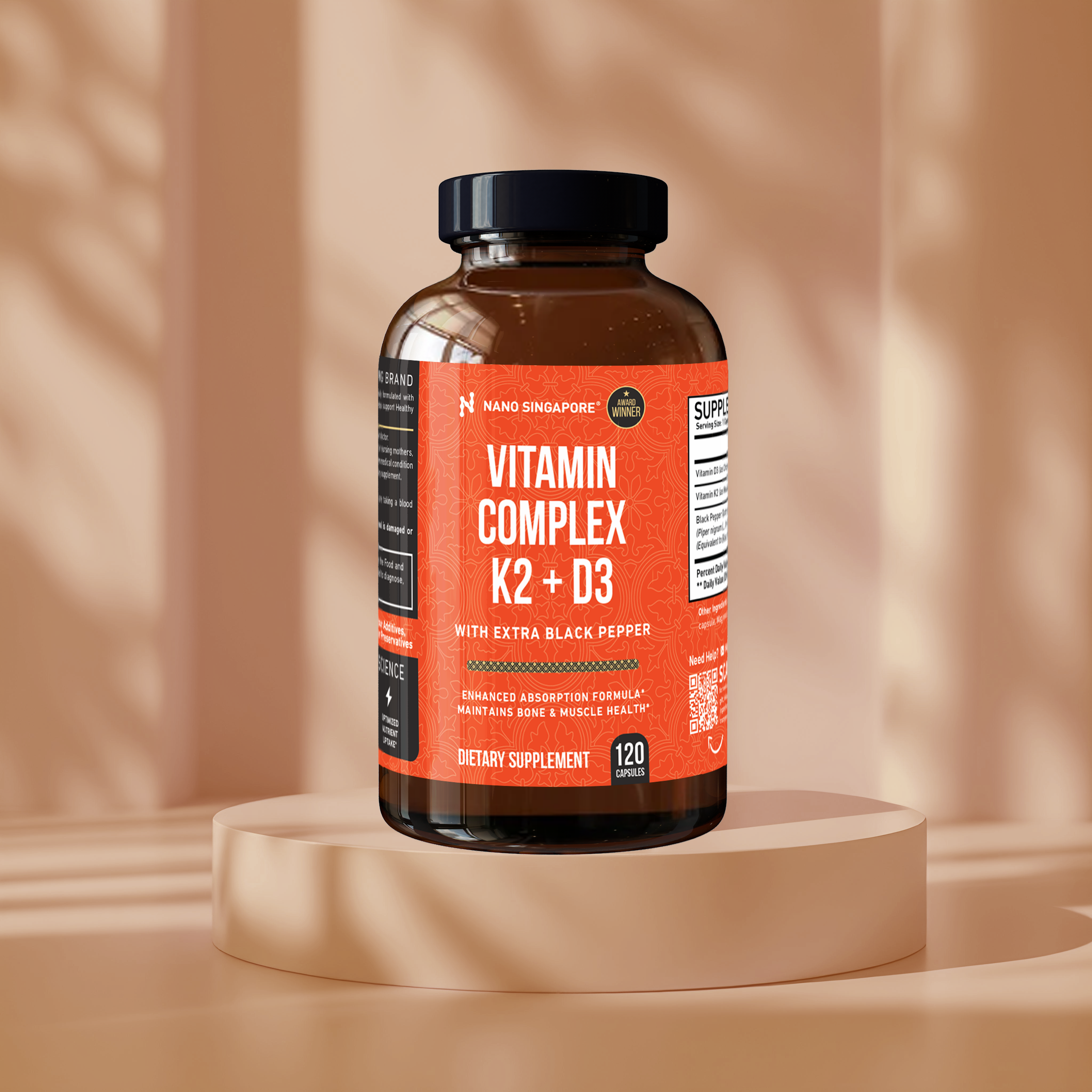 Vitamin Complex K2 + D3 | Best K2 Vitamin With D3 – Nano Singapore